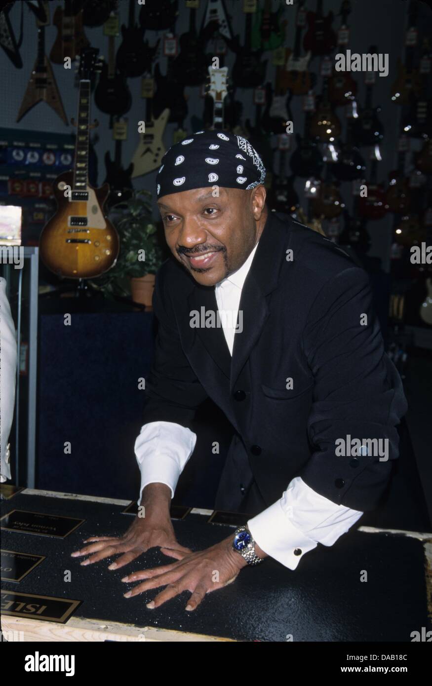 ERNIE ISLEY.Hollywood's Rockwalk inductions of the Isley Brothers at ...