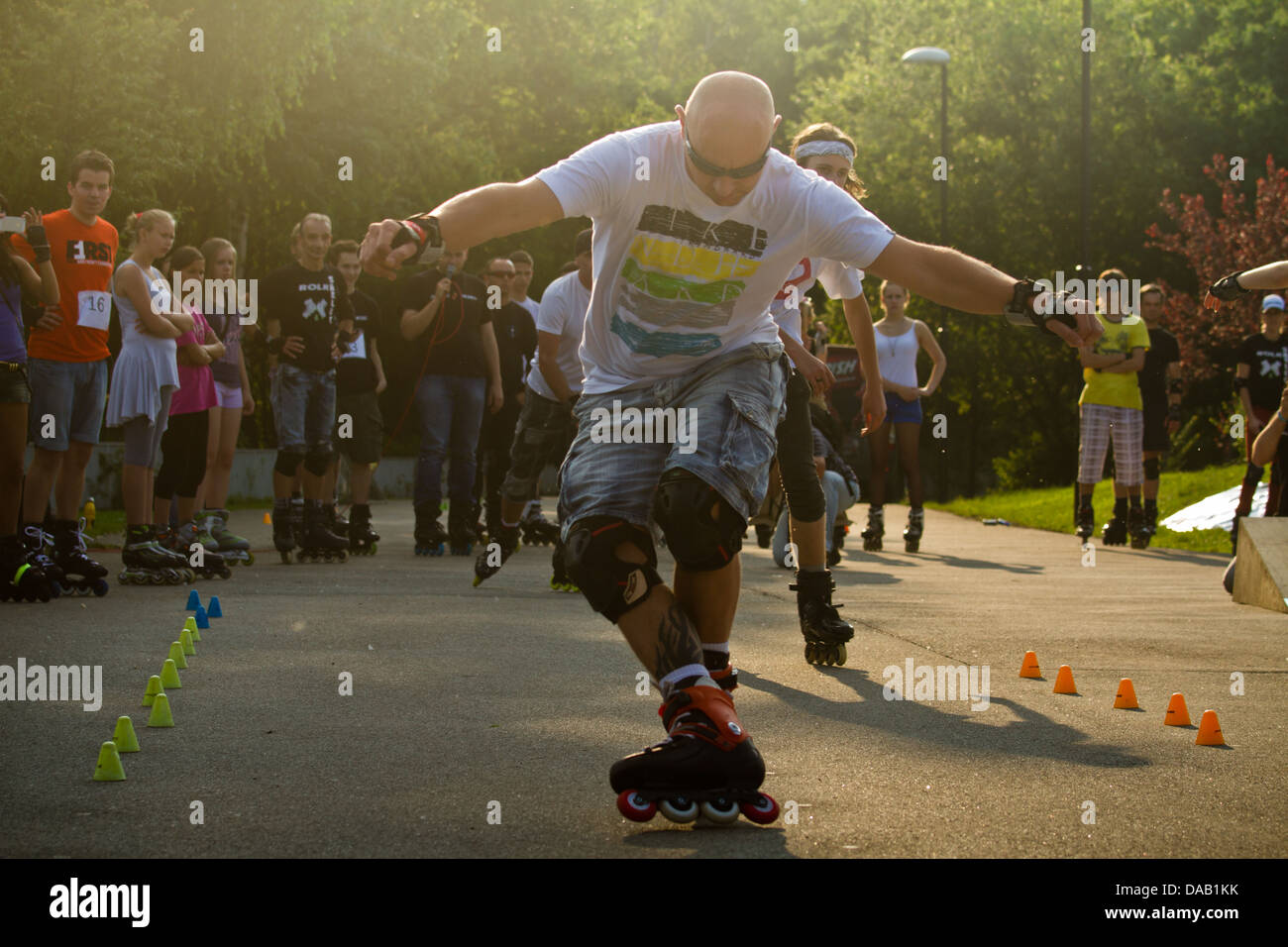 Man roller blading hi-res stock photography and images - Alamy
