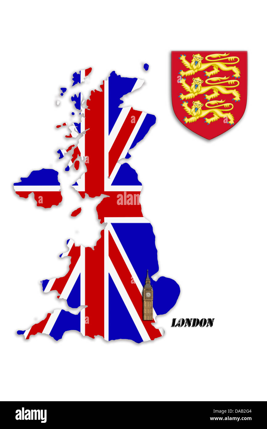 Map of great britain atlas hi-res stock photography and images - Alamy