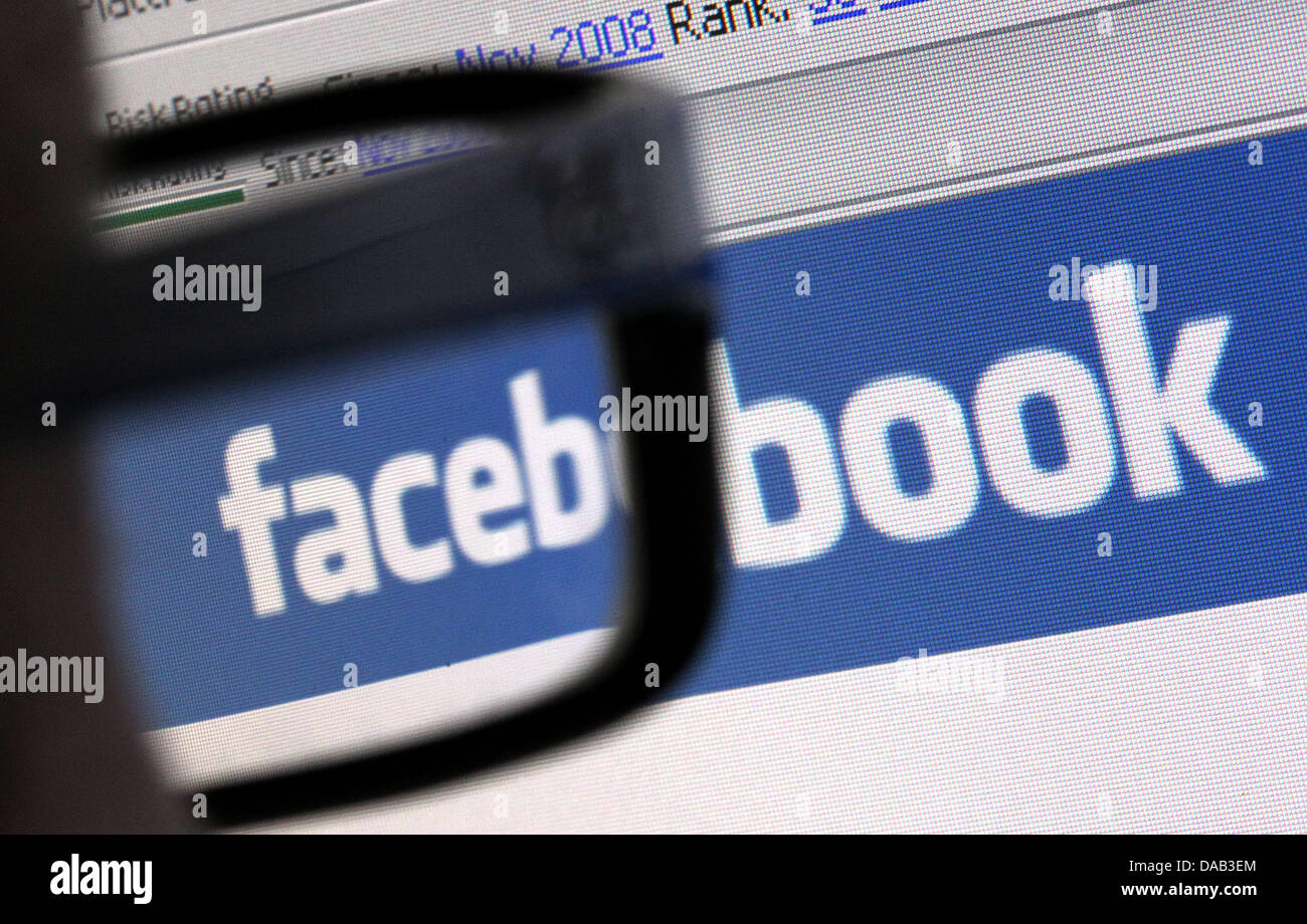 The ILLUSTRATION shows the Facebook logo seen through the lens of a ...