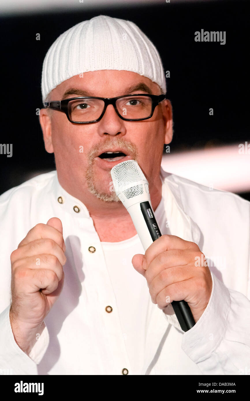German singer DJ Oetzi performs on stage during the live broadcast of ...