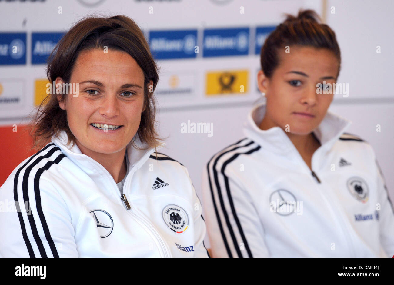 Vaxjo, Sweden. 09 July 2013.Germany's Lena Lotzen and goalkeeper Nadine ...