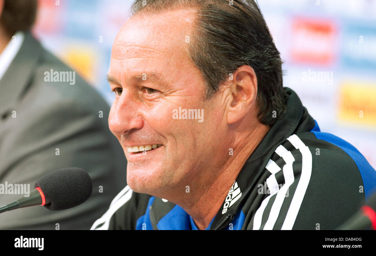 New head coach of FC Schalke 04, Huub Stevens, attends a press ...