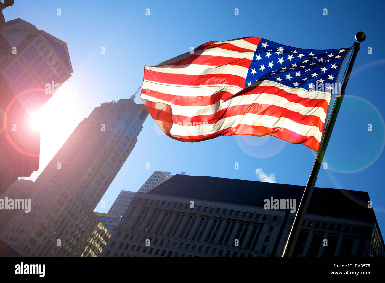 Chicago American Flag Stock Photo - Alamy