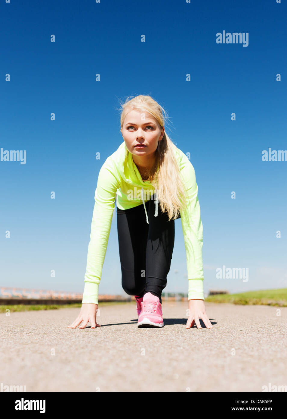 woman doing running outdoors Stock Photo - Alamy