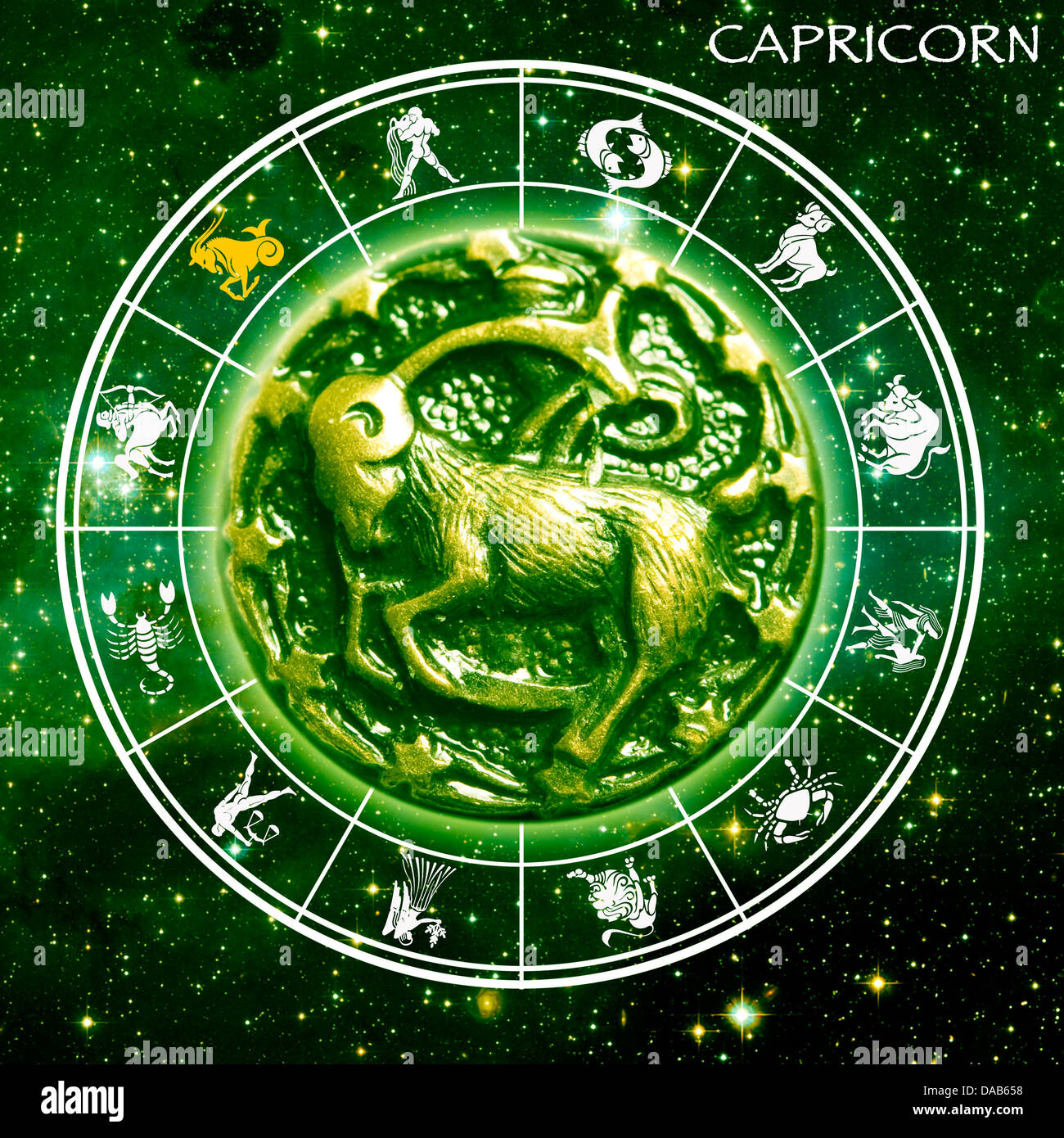 astrological sign of Capricorn Stock Photo - Alamy