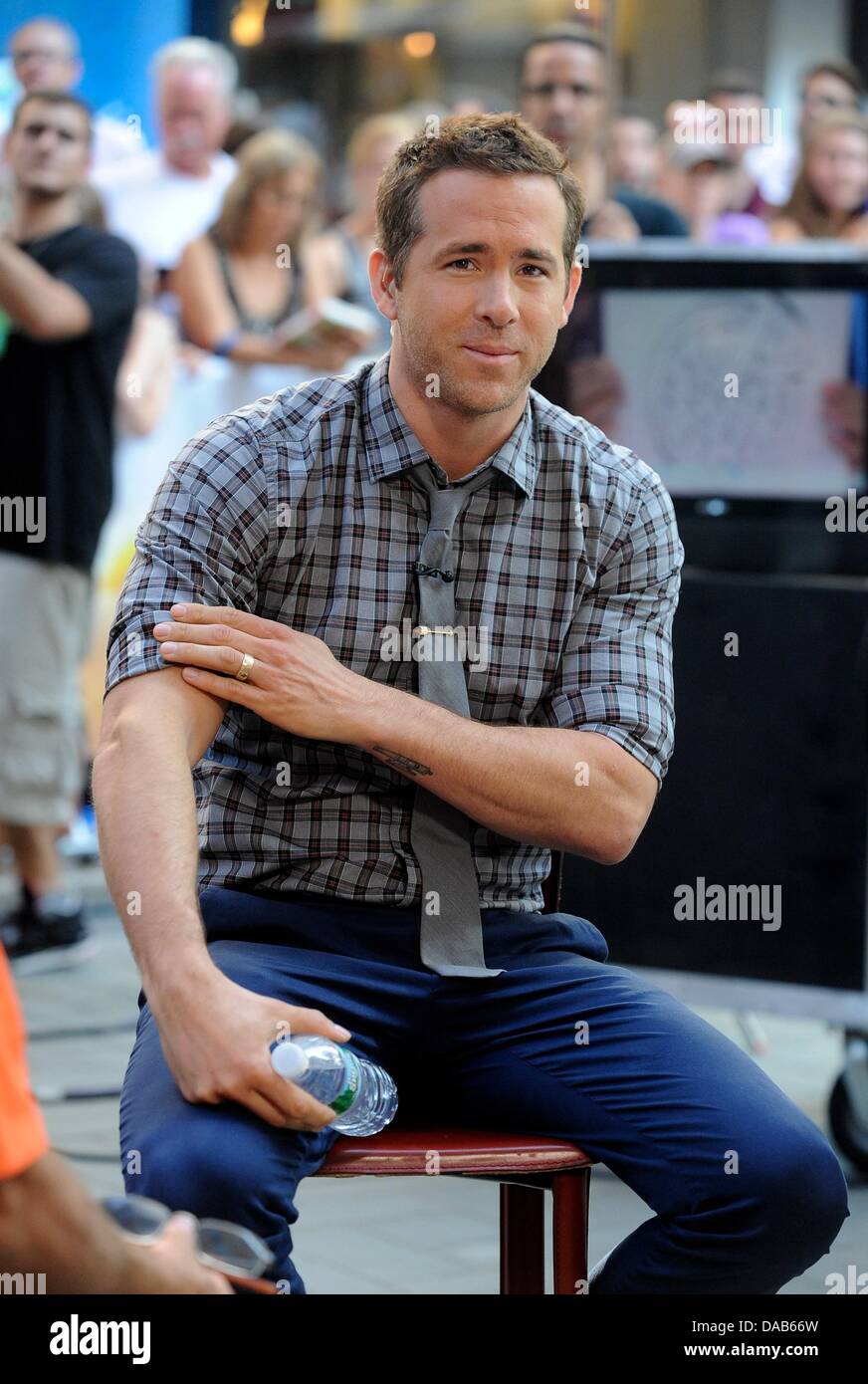 New York, NY. 9th July, 2013. Ryan Reynolds at talk show appearance for ...