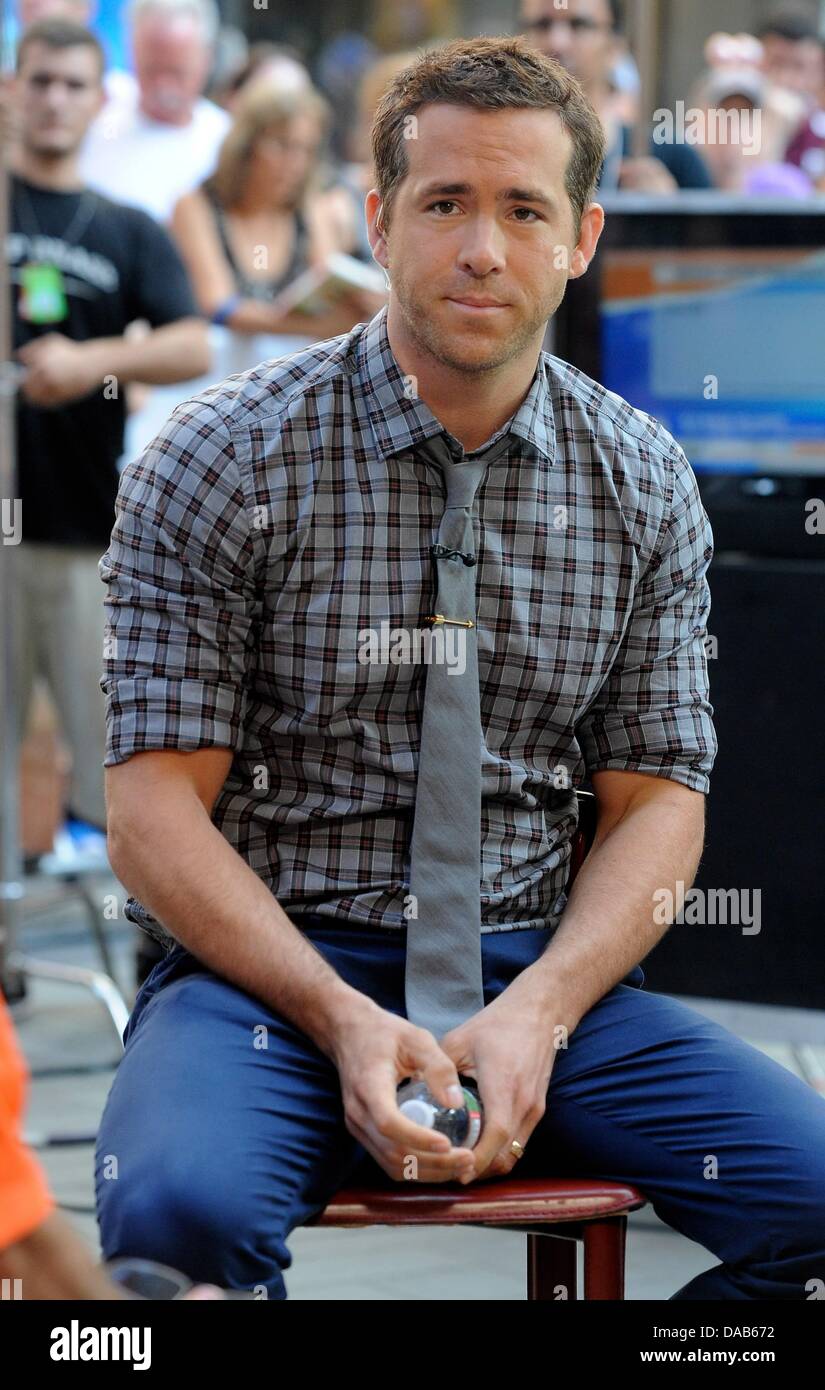 New York, NY. 9th July, 2013. Ryan Reynolds at talk show appearance for ...
