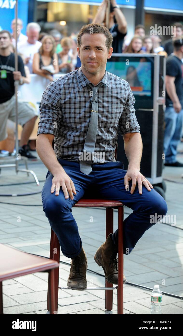 New York, NY. 9th July, 2013. Ryan Reynolds at talk show appearance for ...