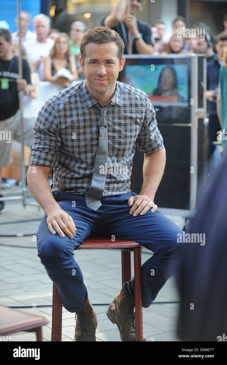 New York, NY. 9th July, 2013. Ryan Reynolds at talk show appearance for ...