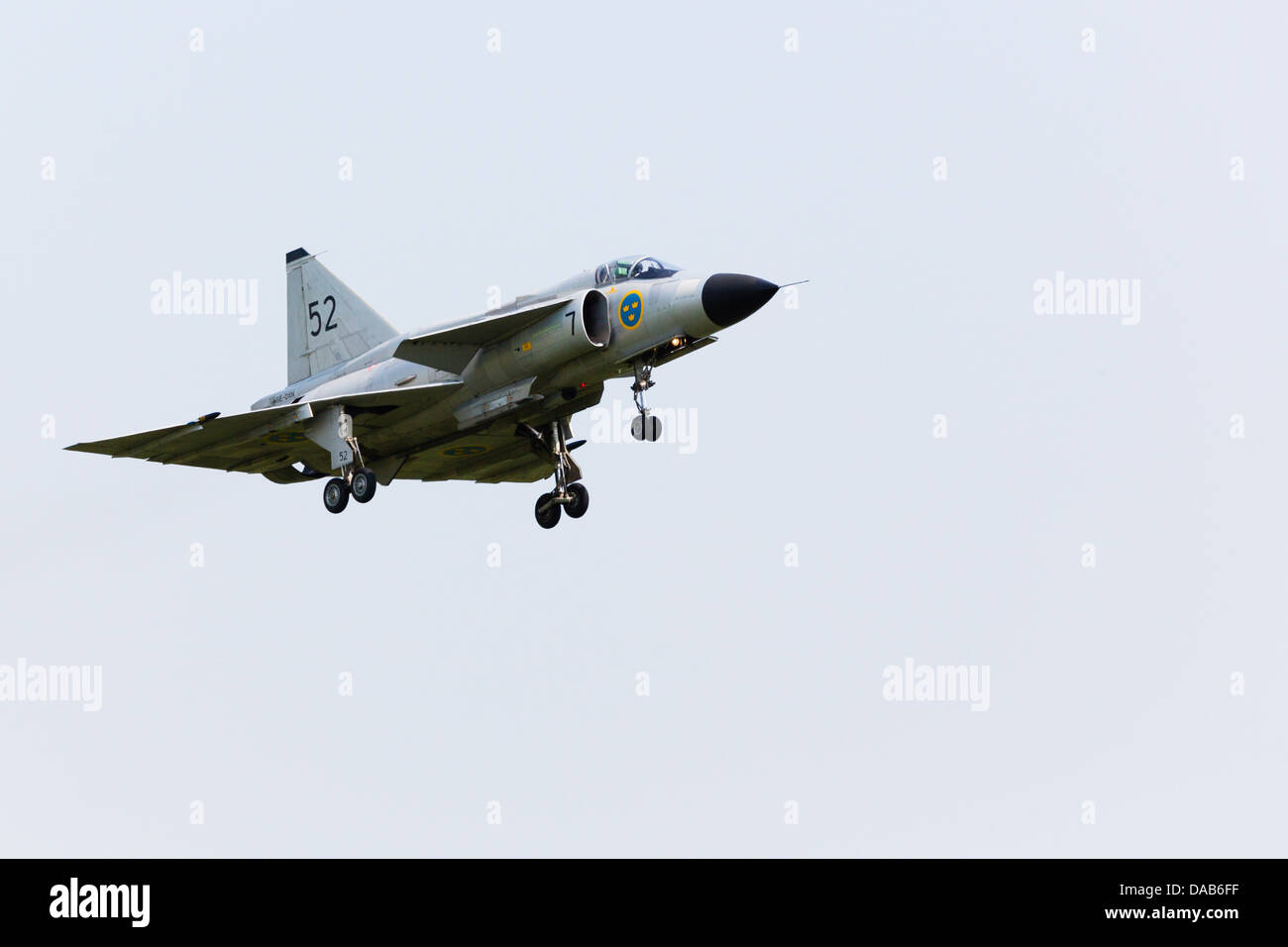 Swedish air force SAAB Viggen JA37, SE-DXN at RAF Waddington Airshow ...