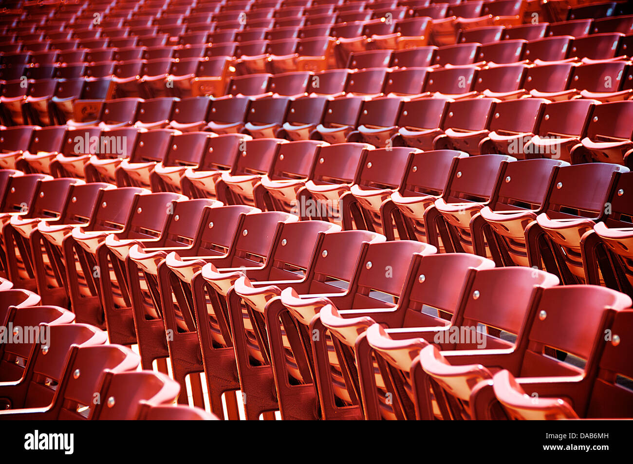 Red chairs chicago auditorium Stock Photo - Alamy