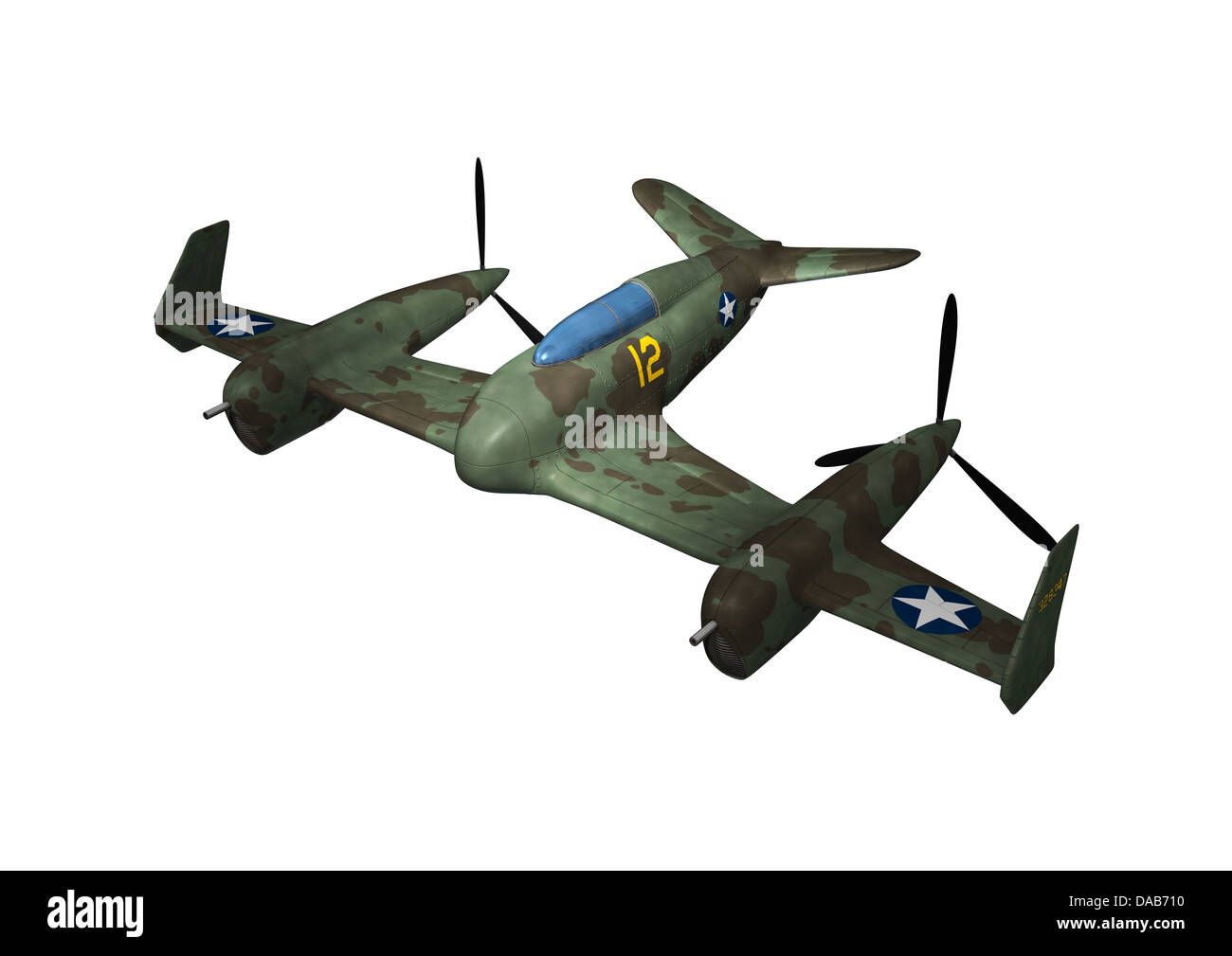 3D digital render of a plane isolated on white background Stock Photo ...