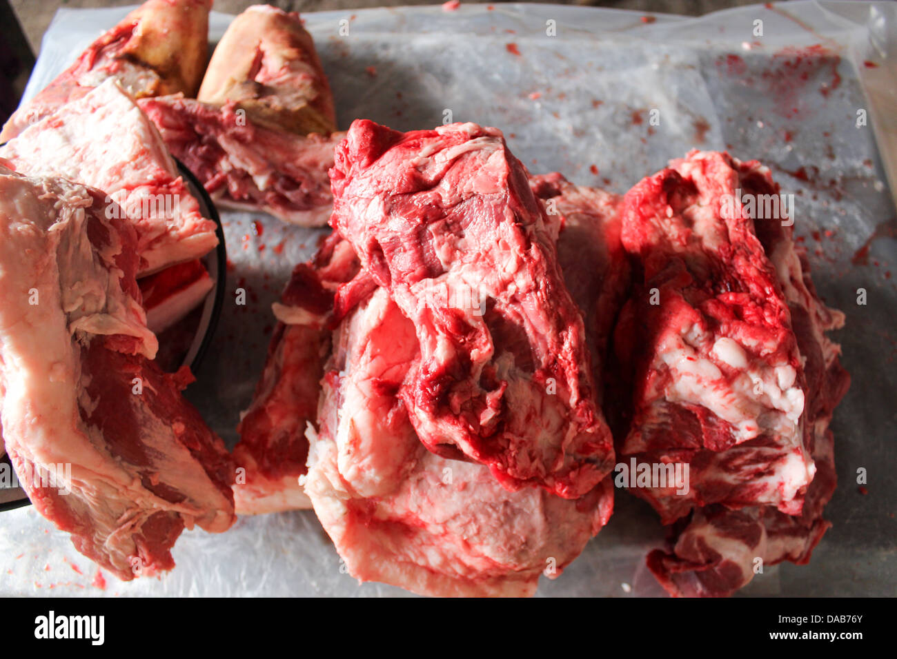 Raw fresh pig meat carcasses hi-res stock photography and images - Alamy