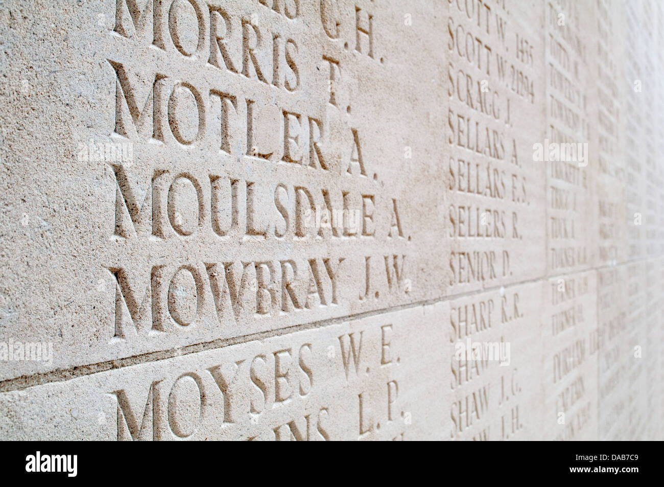 Thiepval memorial names hi-res stock photography and images - Alamy