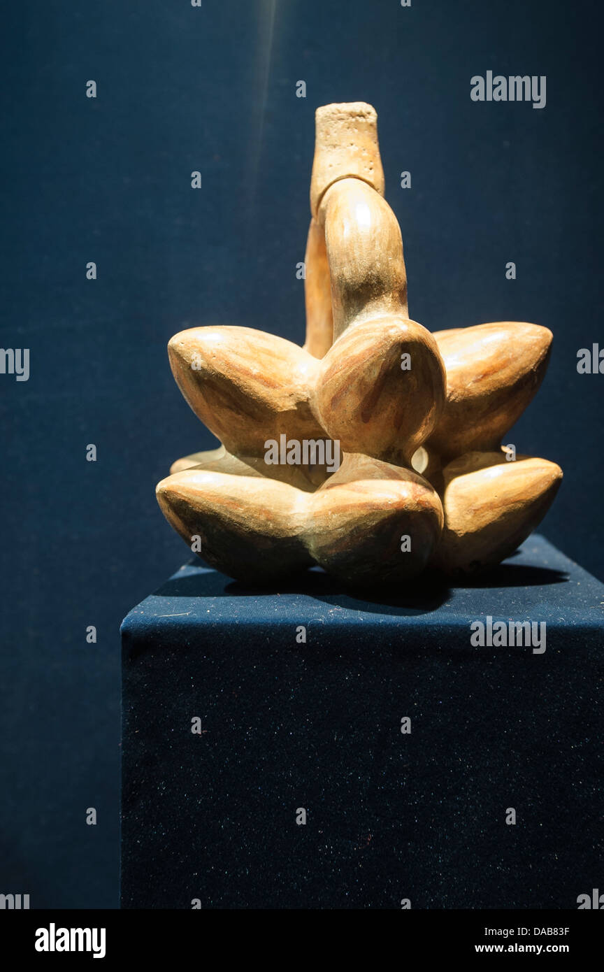 Ancient Pre-Columbian Incan Inca clay pottery vase jug artifact artwork ...