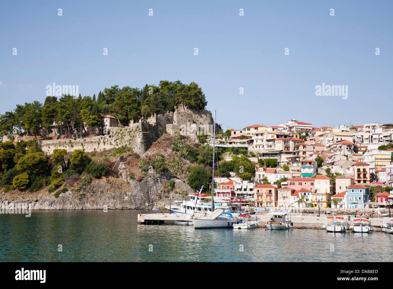 castle, parga village, epirus, greece, europe Stock Photo - Alamy