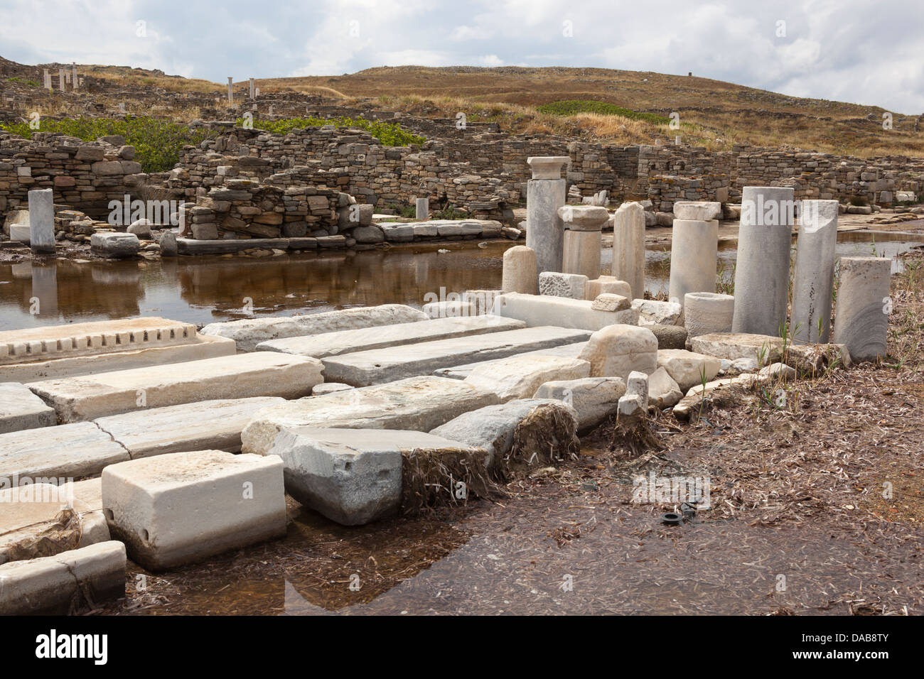 Archaeological remains in Agora of Competaliasts, Delos Archaeological ...