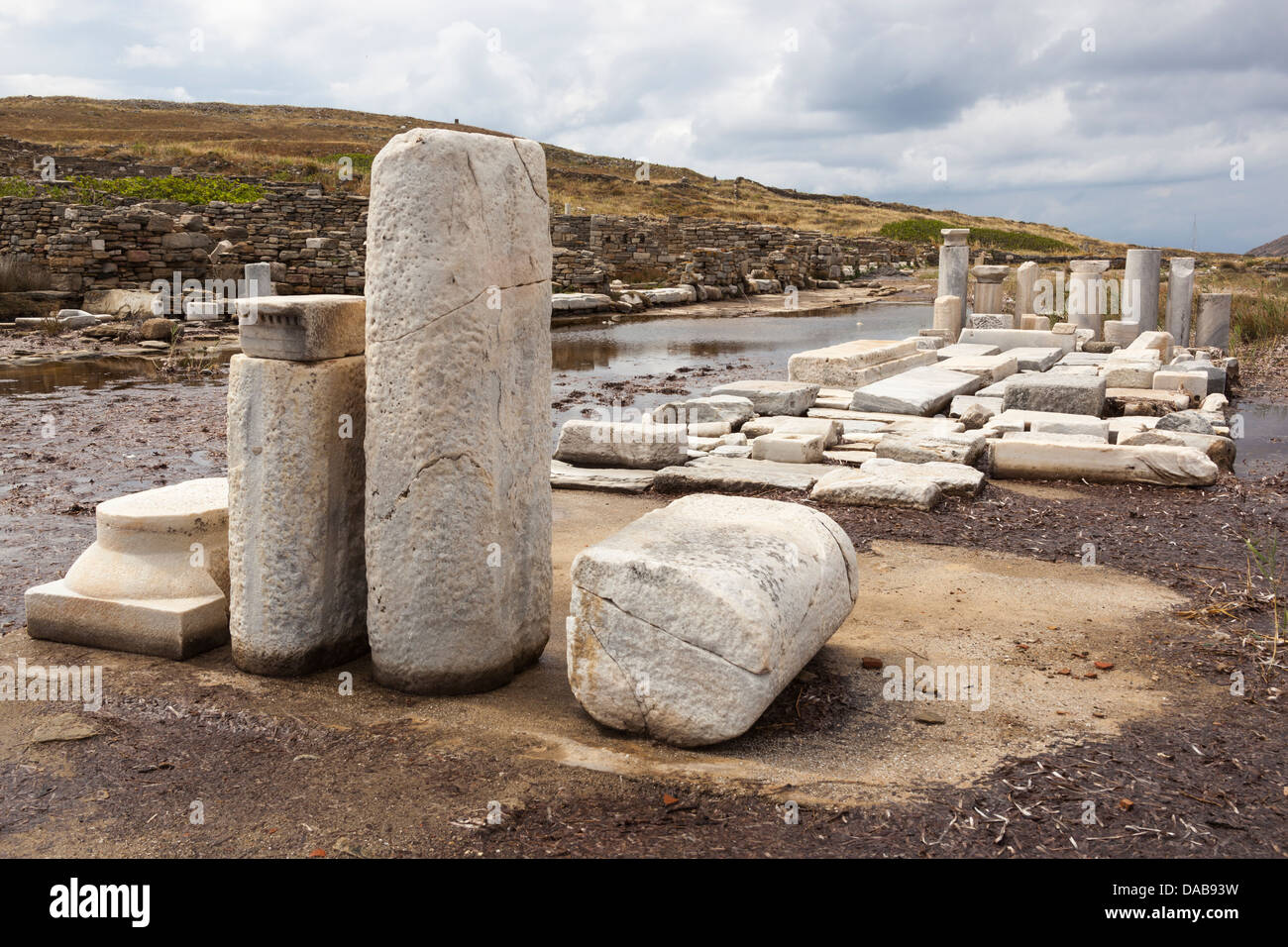 Archaeological remains in Agora of Competaliasts, Delos Archaeological ...
