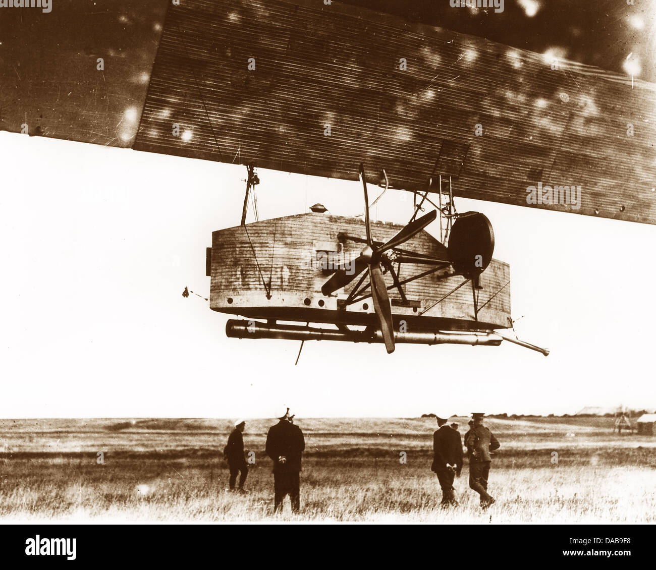 Vickers HMA 23 Airship Centre Car at Barrow in Furness in 1917 Stock ...