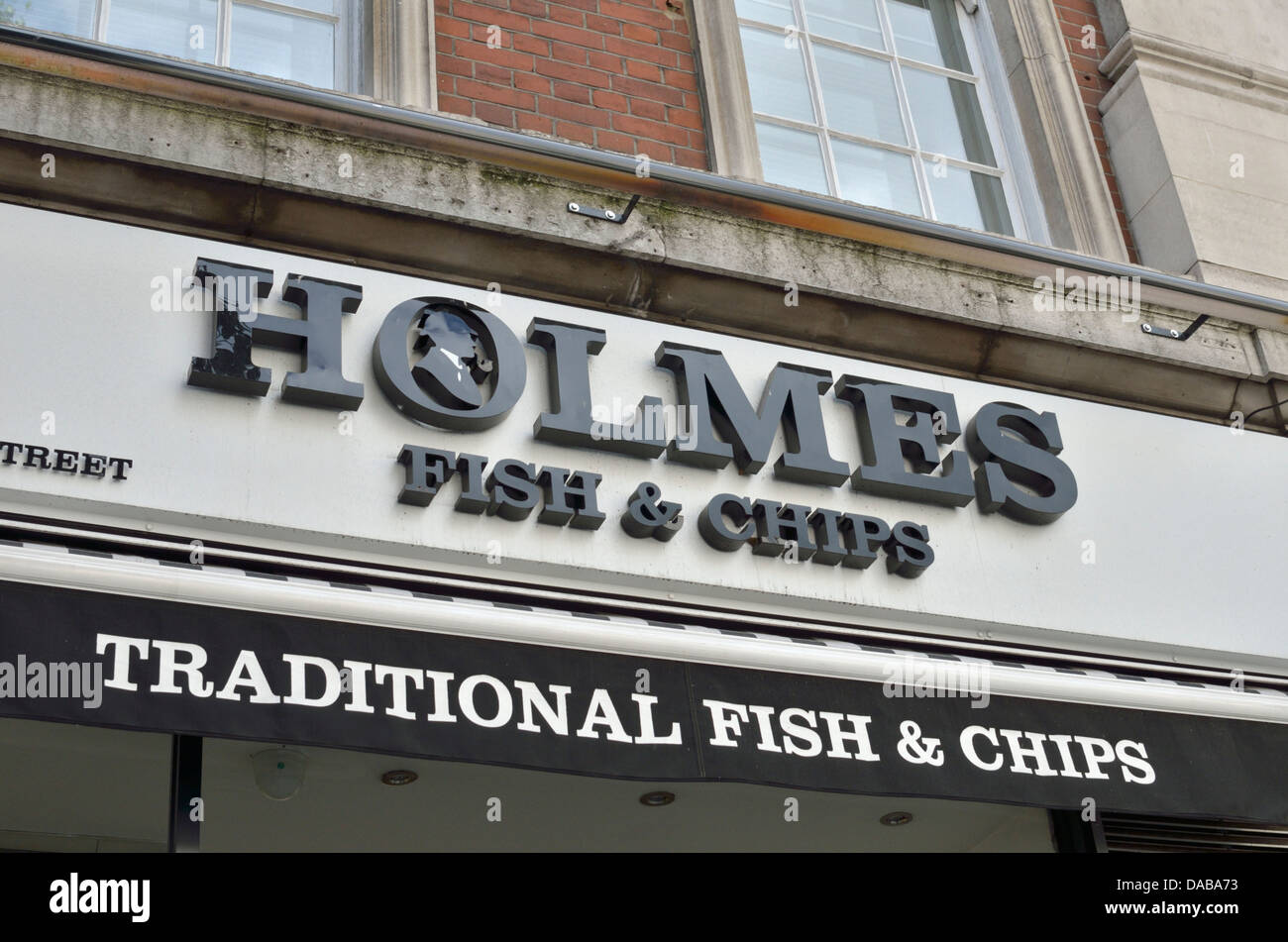 Sign outside fish chip shop hi-res stock photography and images - Alamy