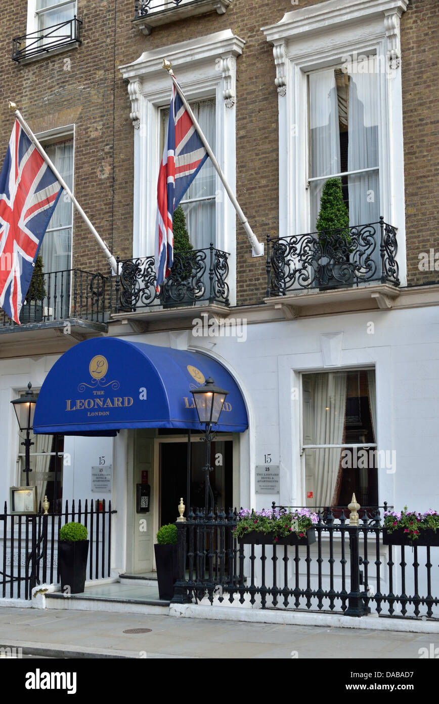 The Leonard Hotel in Seymour Street, Marylebone, London, UK Stock Photo ...