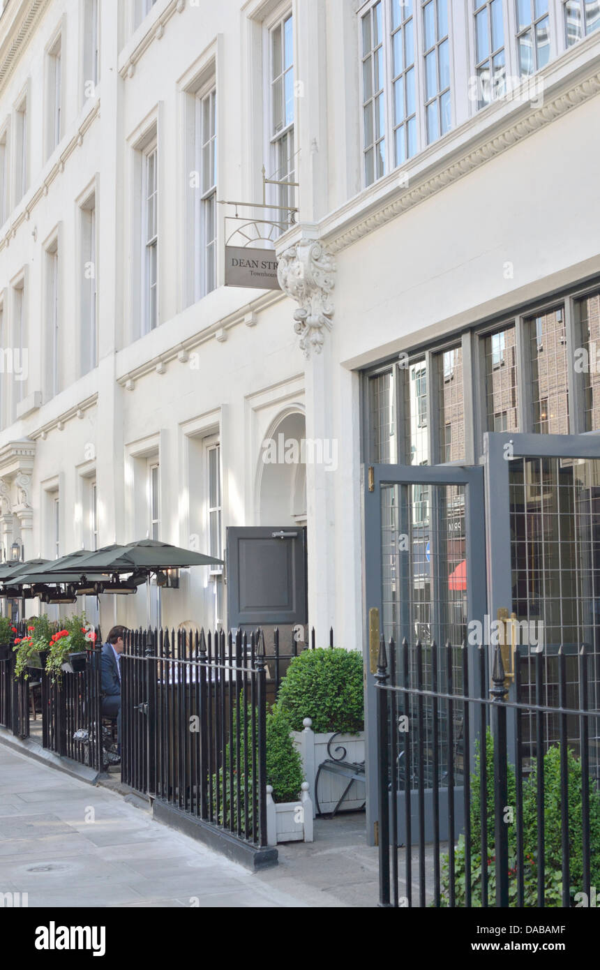 Dean Street Townhouse hotel and restaurant in Soho, London, UK Stock ...