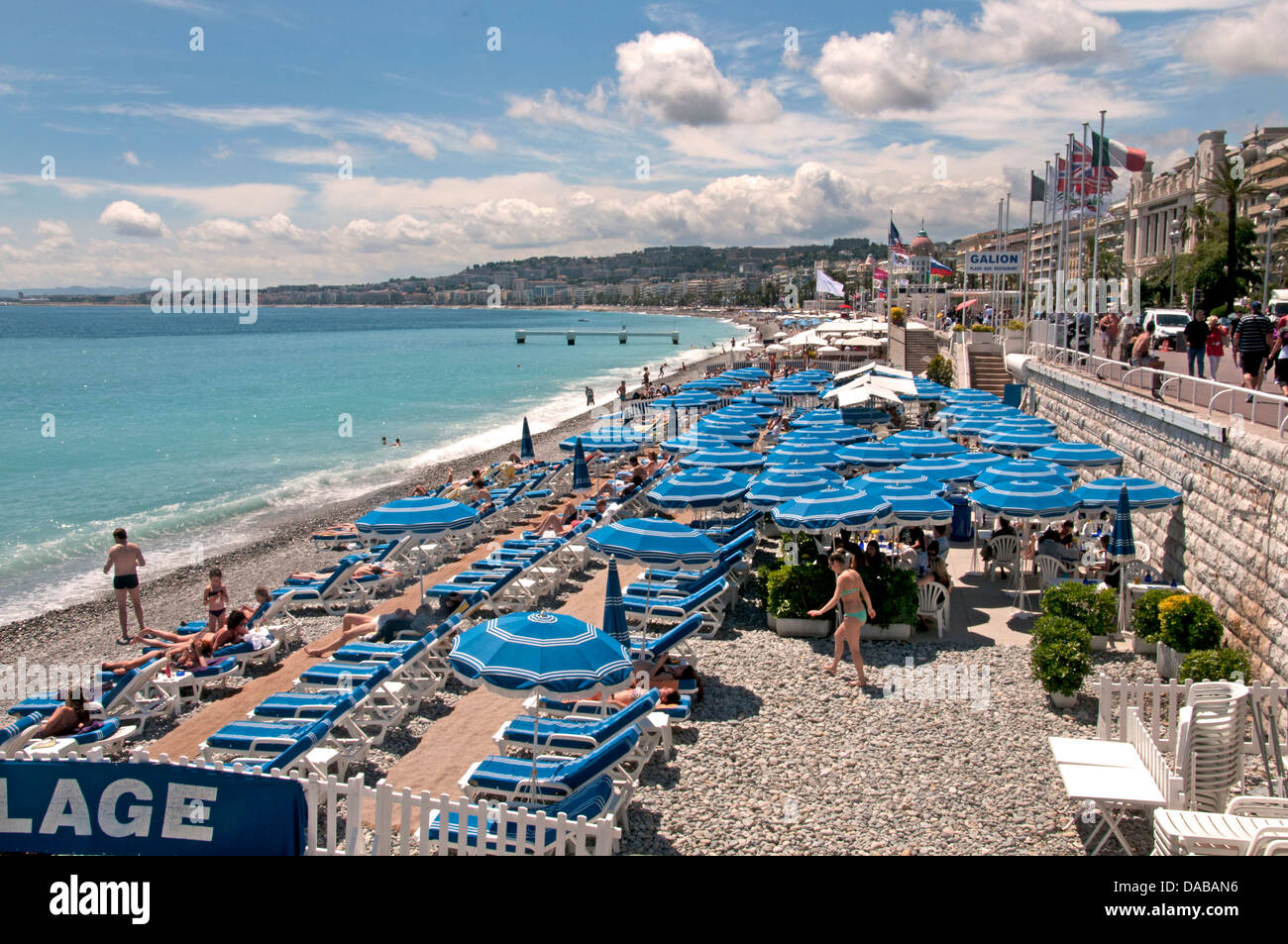 Nice Beach Sea Mediterranean Promenade des Anglais French Riviera Cote ...