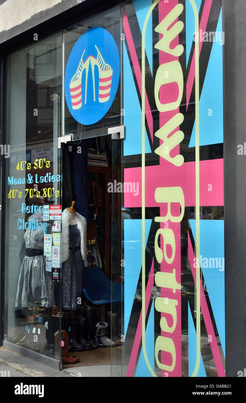 Wow Retro clothes shop in Mercer Street, Covent Garden, London, UK ...