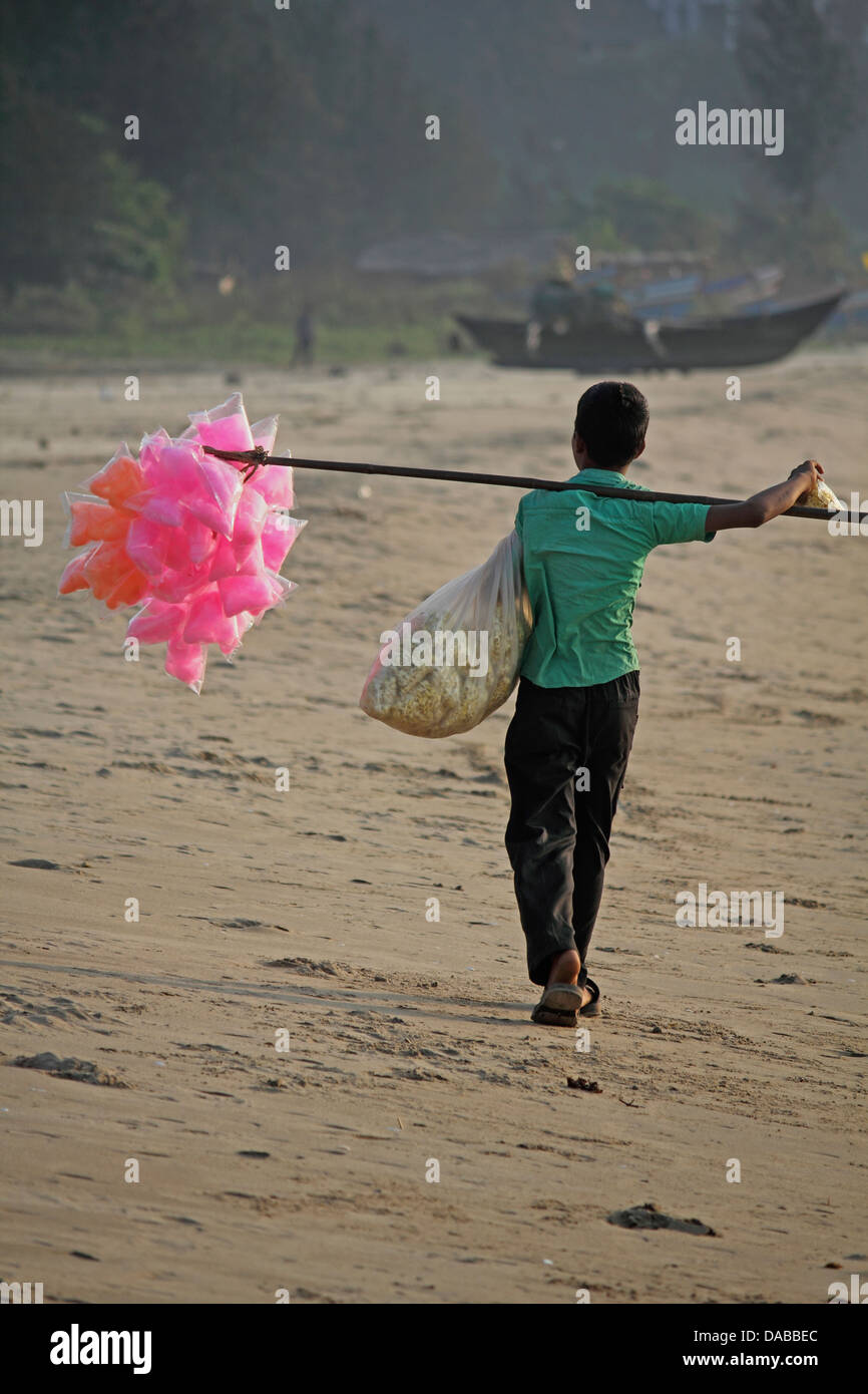 Man is selling candy floss Stock Photo - Alamy