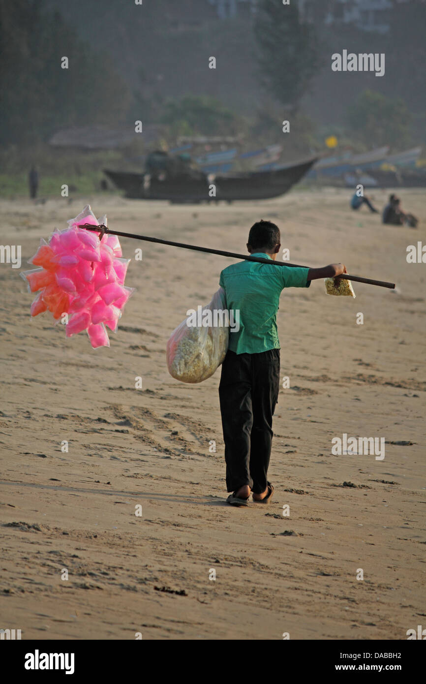 Man is selling candy floss Stock Photo - Alamy