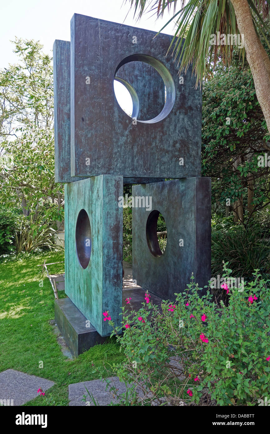 A sculpture in the garden at the Barbara Hepworth museum in St.Ives ...