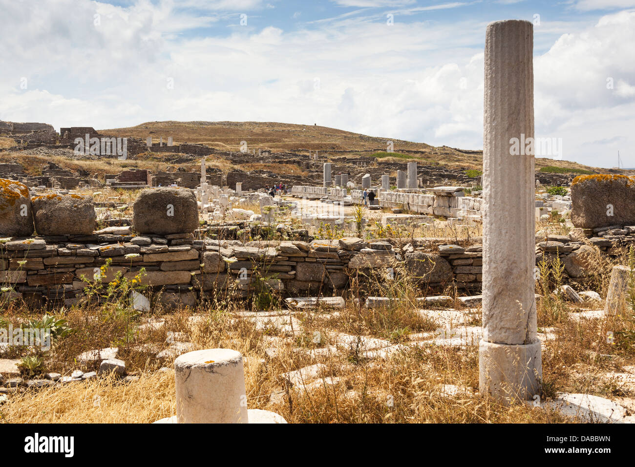 Sacred Way, Delos Archaeological Site, Delos, near Mykonos, Greece ...