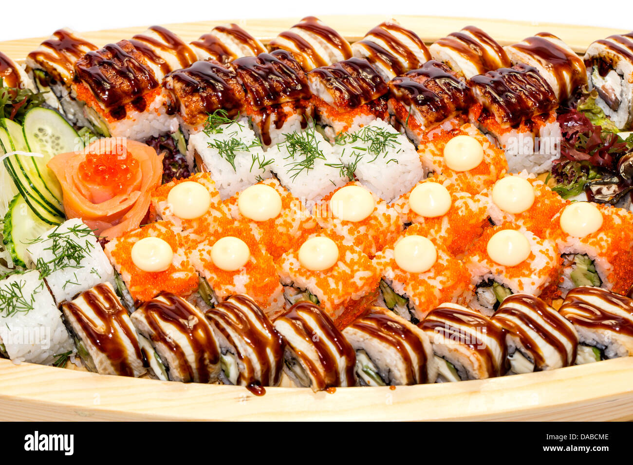 delicious seafood sushi at a Japanese restaurant Stock Photo - Alamy