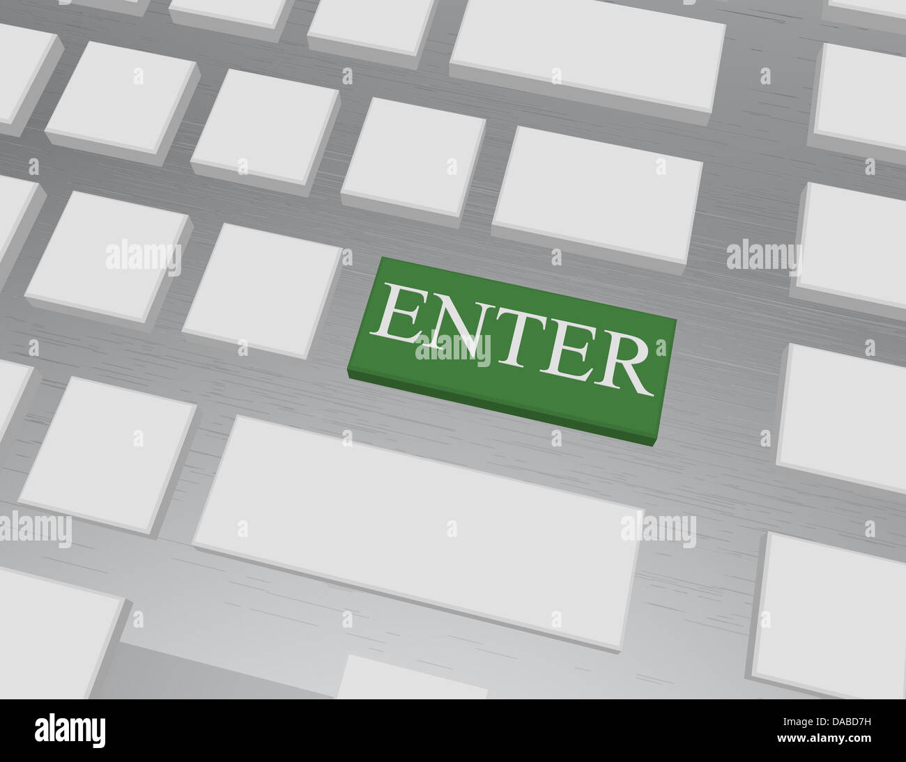3d Render of a Keyboard Key Saying Enter Stock Photo - Alamy