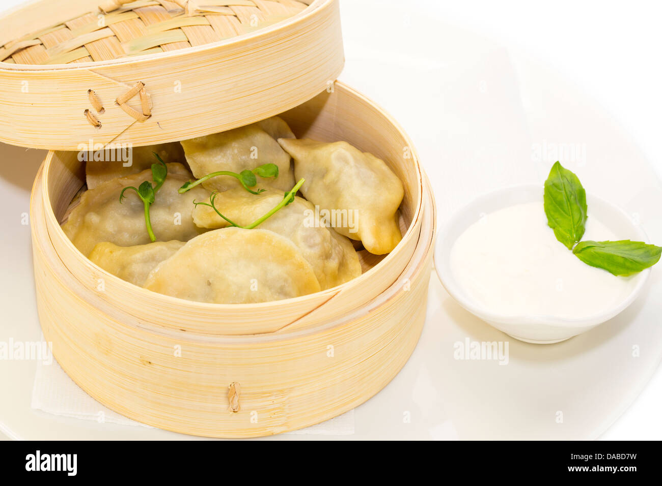 manti with meat Stock Photo - Alamy