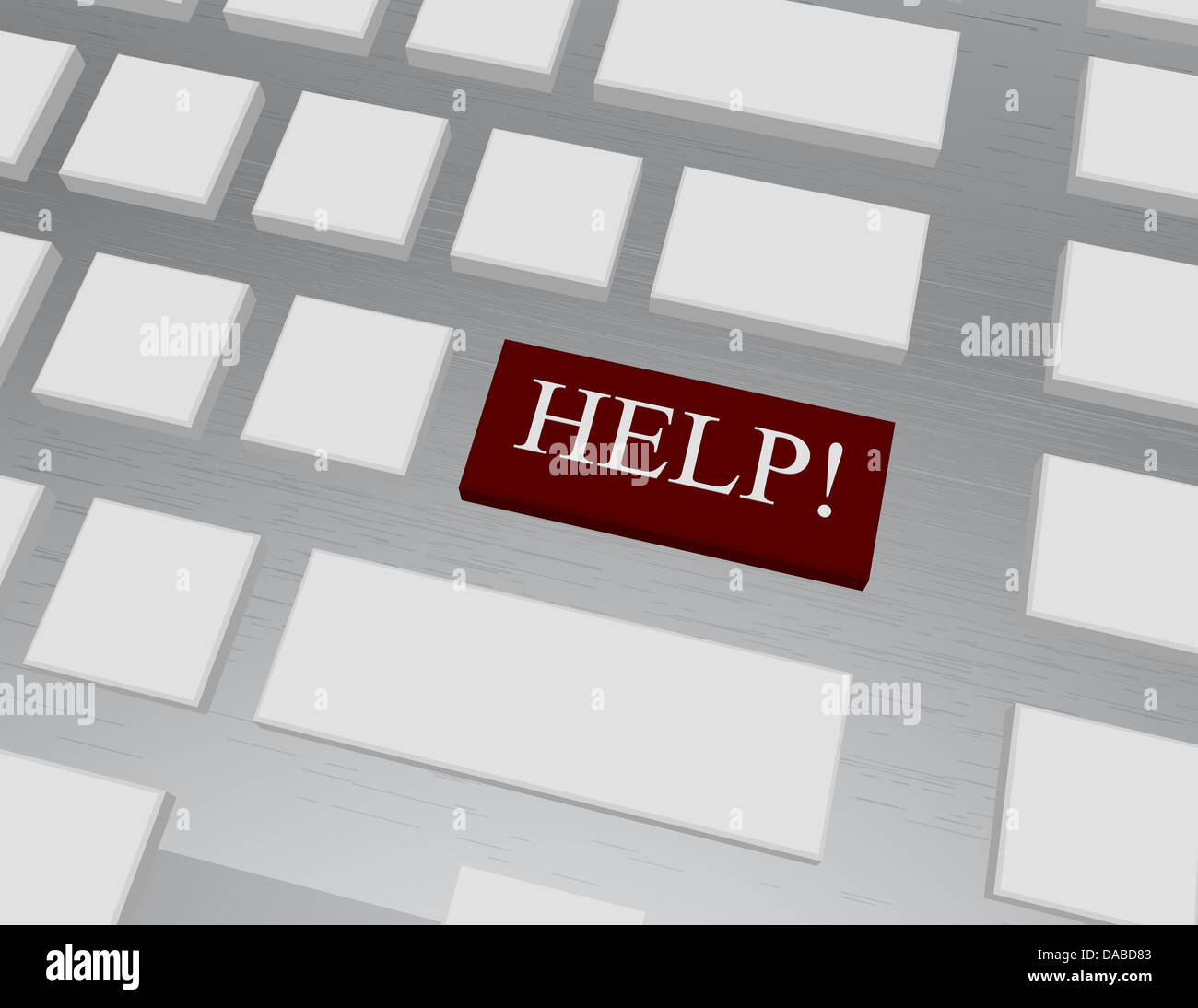 3d Render of a Keyboard Key Saying Help Stock Photo - Alamy