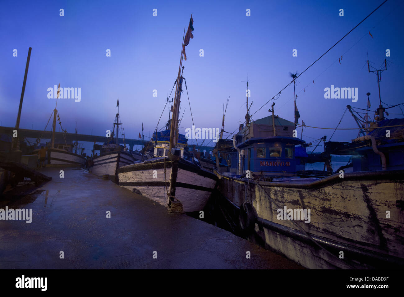 fishing jetty, Malim, Goa Stock Photo - Alamy
