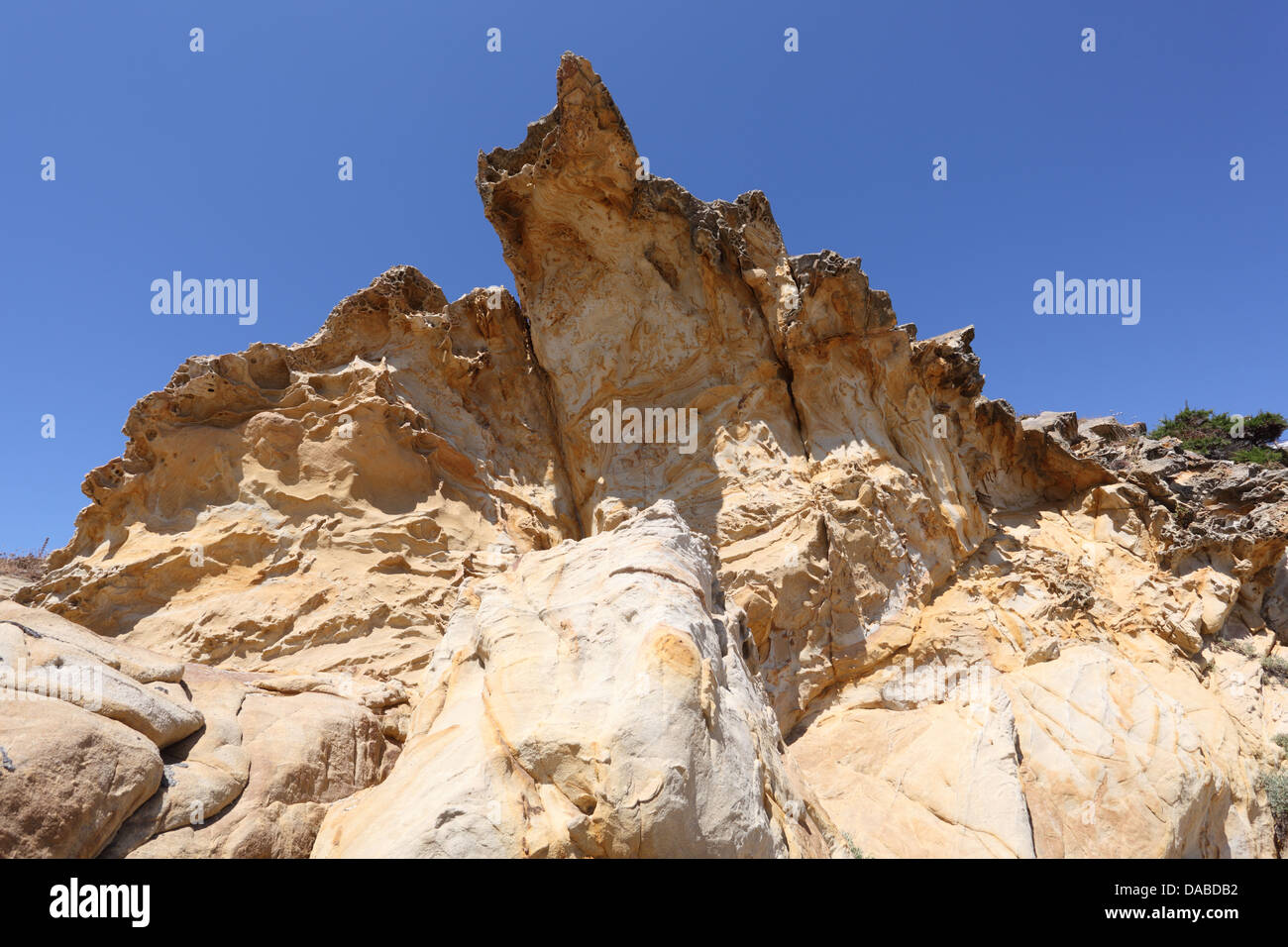 Limestone rock at Punta Chullera, Costa del Sol, Spain Stock Photo - Alamy