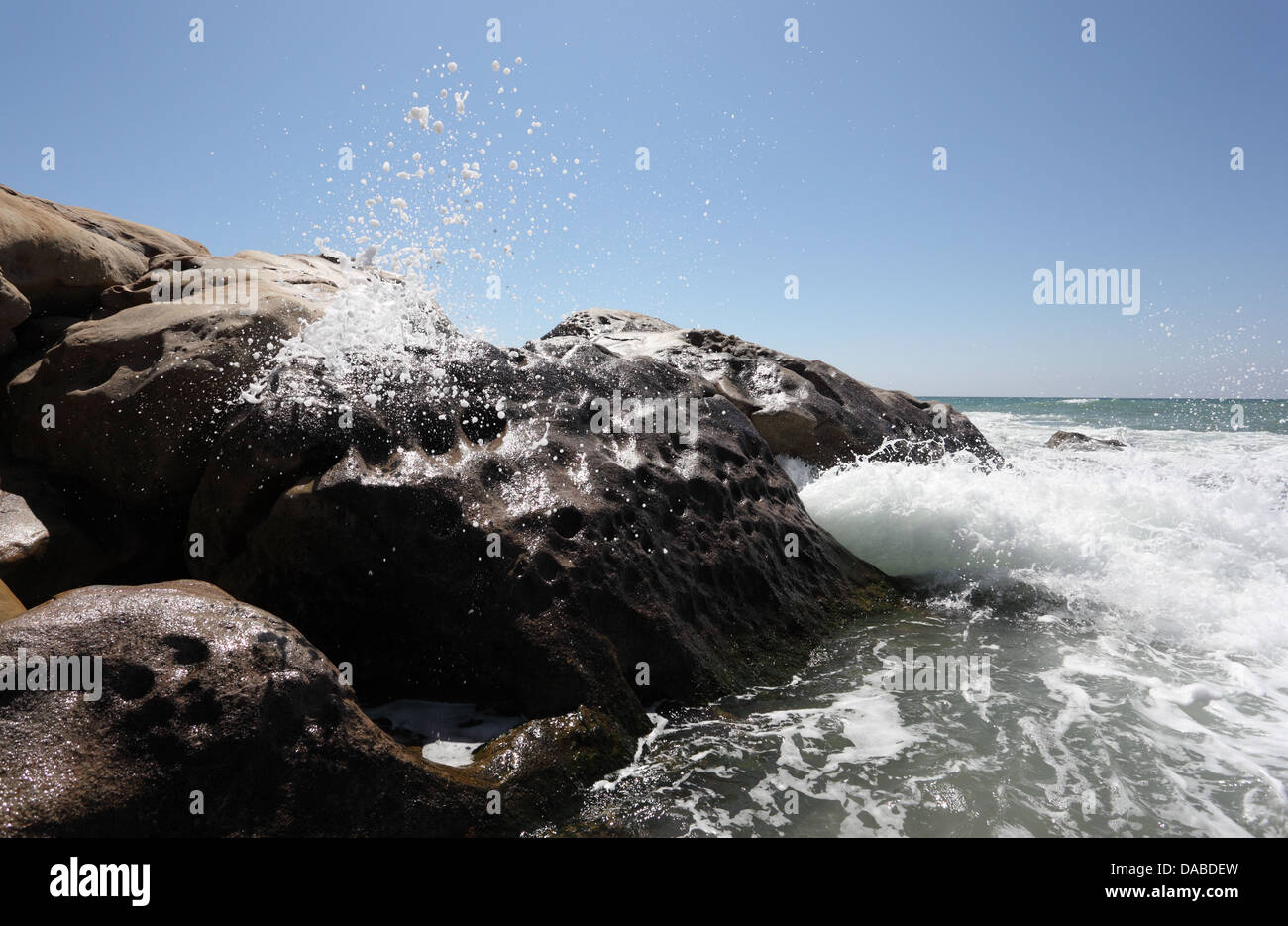Punta Chullera limestones at Costa del Sol, Andalusia, Spain Stock ...