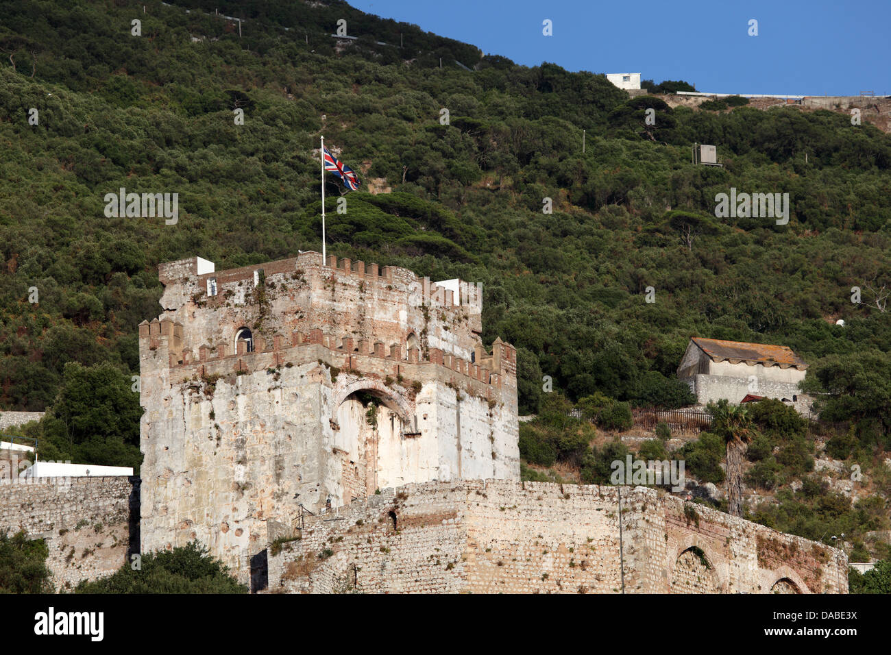 Ancient moorish castle in Gibraltar Stock Photo - Alamy