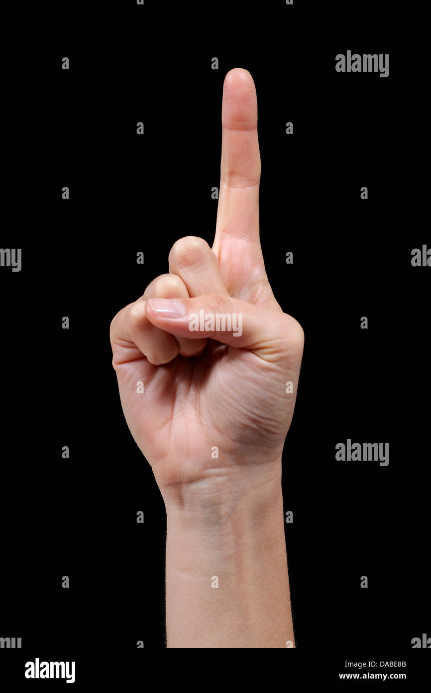 Hand symbol icon forefinger hi-res stock photography and images - Alamy