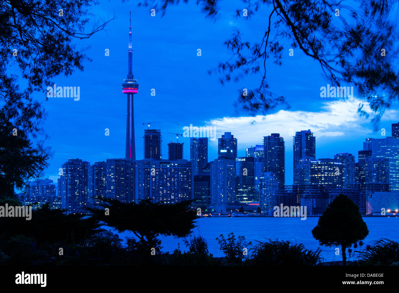 Toronto skyline at night hi-res stock photography and images - Alamy