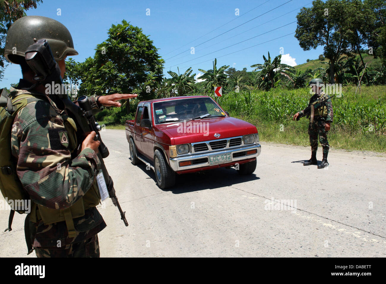 Maguindanao, Philippines. 09th July, 2013. State security forces secure ...