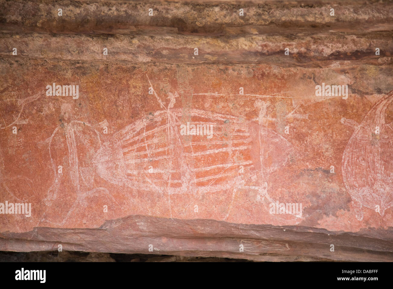 Aboriginal first nations peoples art paintings at Ubirr in kakadu ...