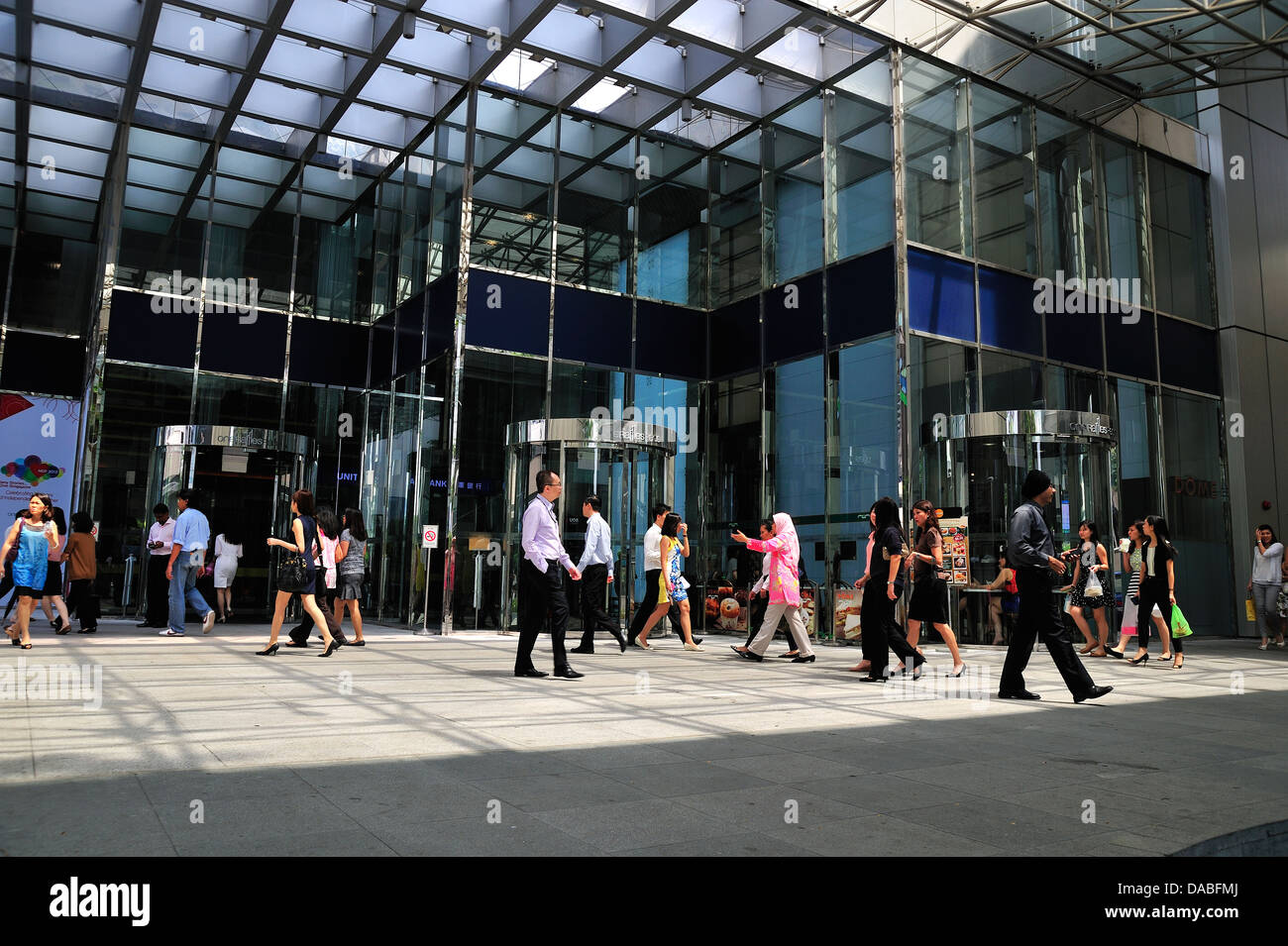 Business People One Raffles Place Singapore Stock Photo - Alamy