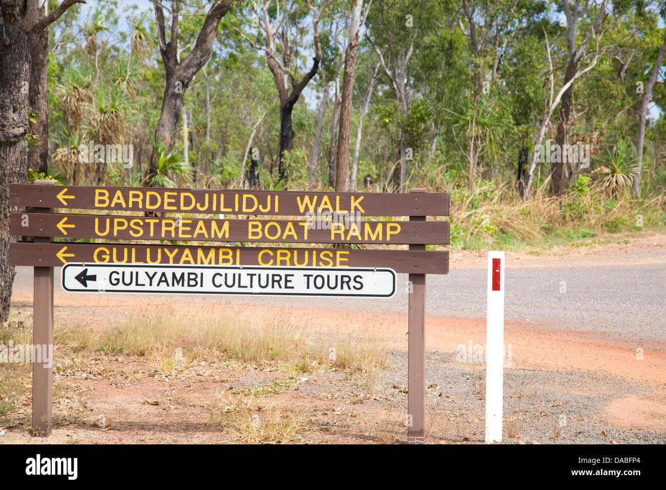 signpost in kakadu national park,australia Stock Photo - Alamy