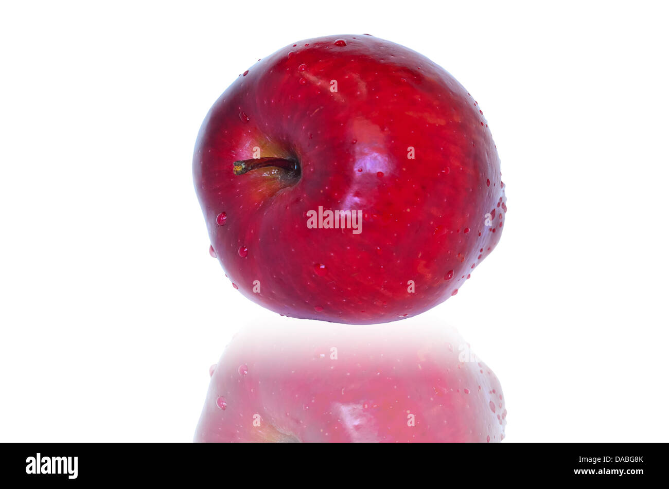 apples on reflective white background Stock Photo - Alamy