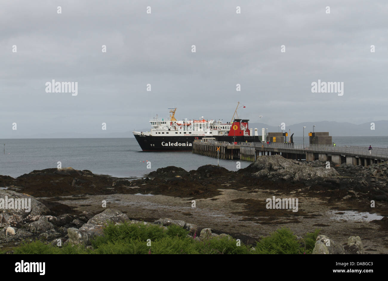 Ferry docked Isle of Colonsay Scotland June 2013 Stock Photo - Alamy