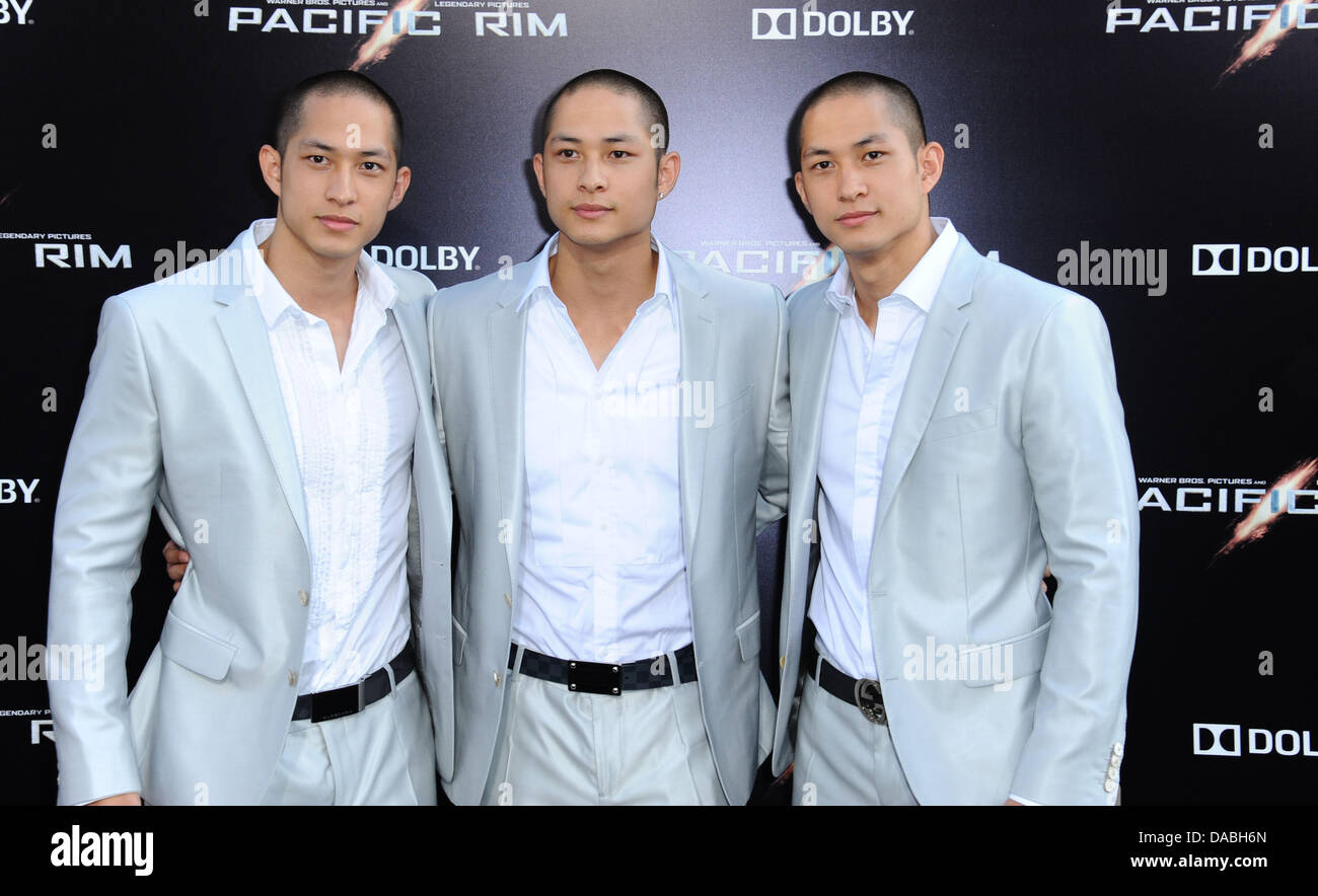 Los Angeles, California, USA. 9th July, 2013. Luu Triplets attending ...